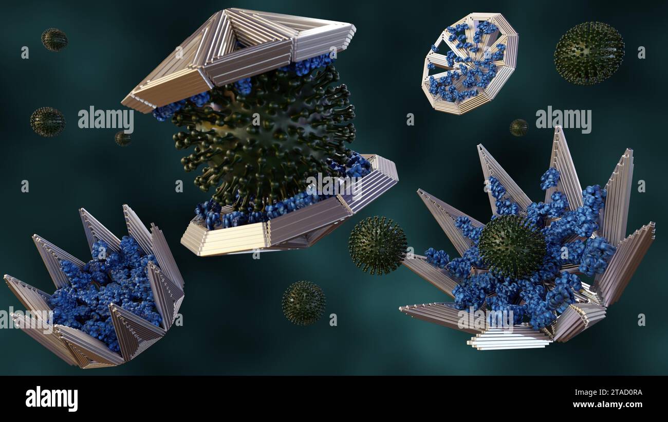 DNA origami technology have been able to engulf a whole virus body or ...