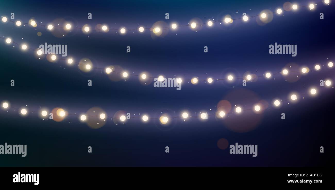 Christmas festive lights in Stock Vector Images - Alamy