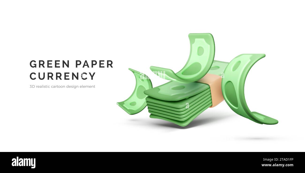 3d illustration background banknotes Stock Vector Images - Alamy