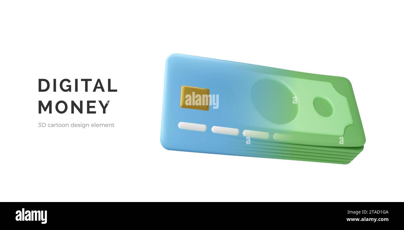 Money converted into credit card. Digital currency transactions concept ...