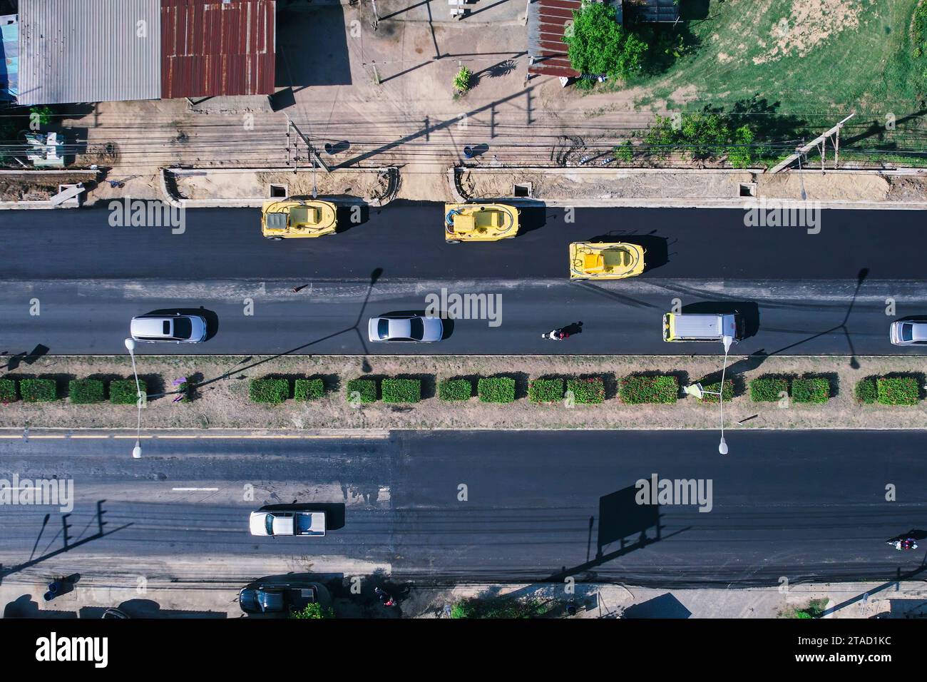 Aerial asphalt paver hi-res stock photography and images - Alamy