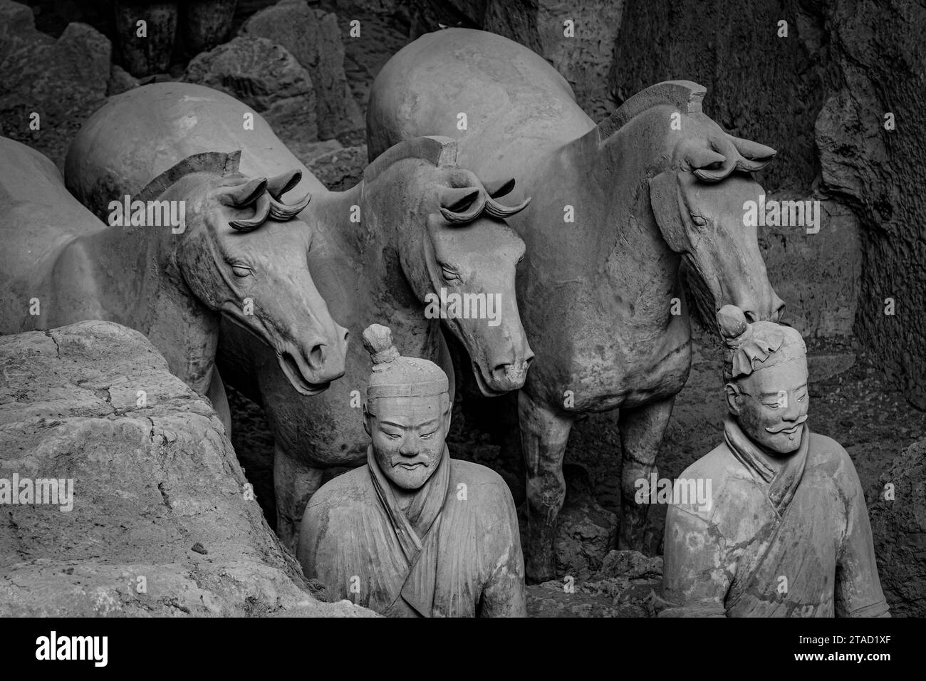 Terra cotta warriors in Black and White Stock Photos & Images - Alamy