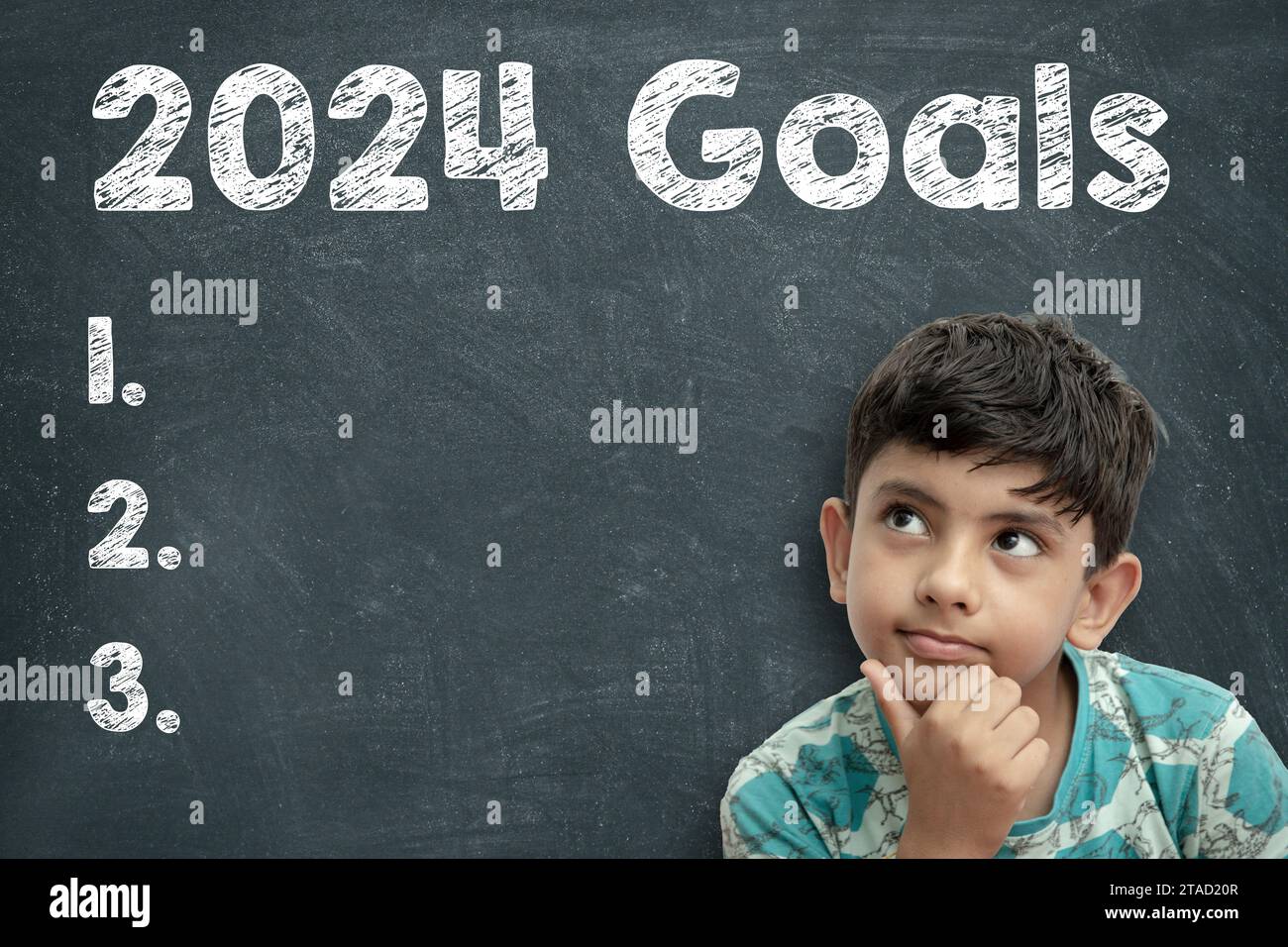 2024 Happy new year school class academic calendar with student kid's ...