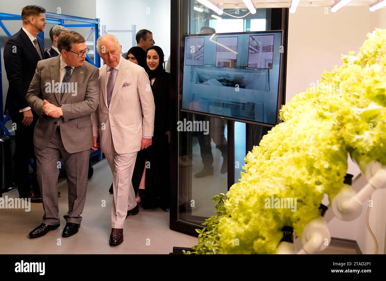 King Charles III during a visit to the Heriot-Watt University Dubai ...