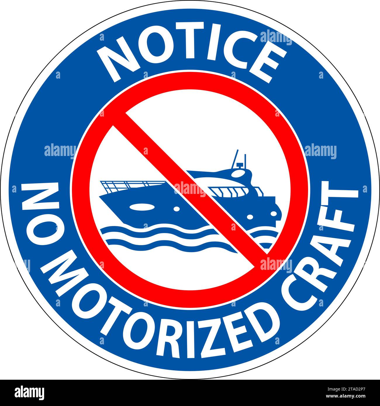 Water Safety Sign Attention, No Motorized Craft Stock Vector Image ...