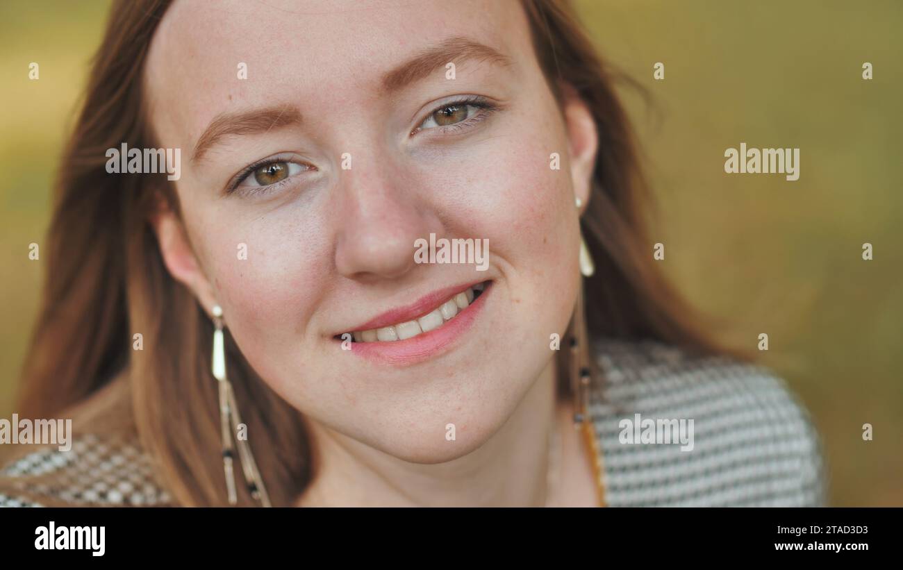 The face of a young 17-year-old girl. Close-up Stock Photo - Alamy