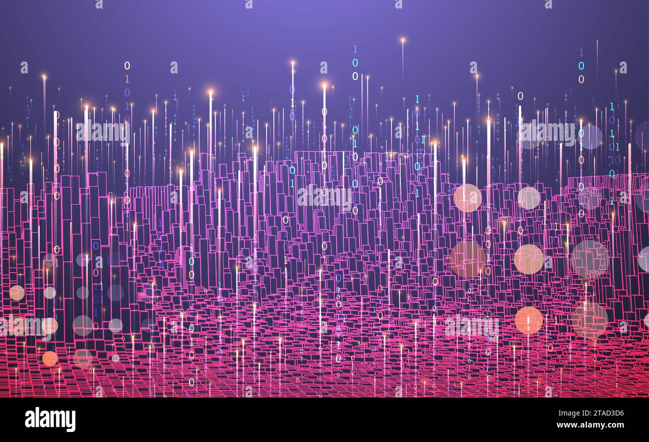 Big Data. Abstract digital futuristic vector illustration on technology ...