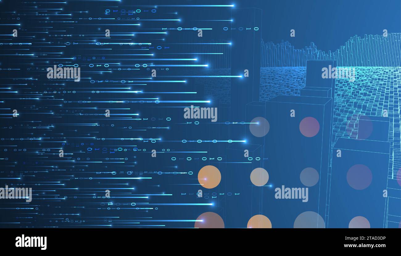 Big Data. Abstract digital futuristic vector illustration on technology background. Data mining ...