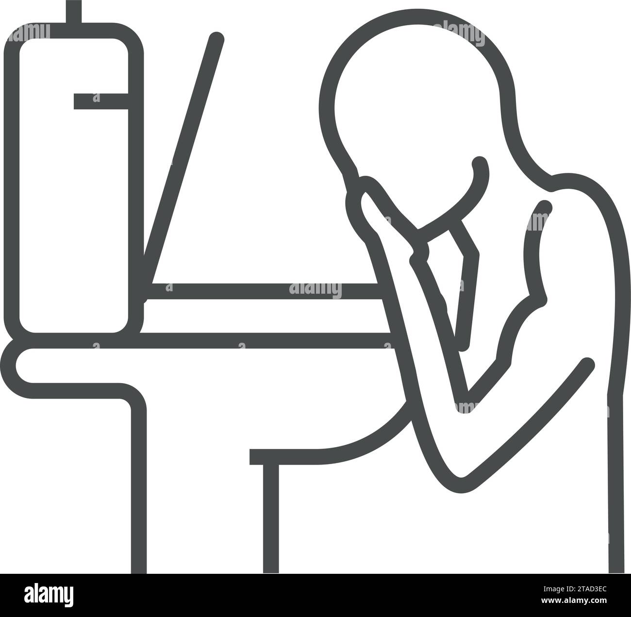 anorexia icon of vomit in the toilet Stock Vector Image & Art - Alamy