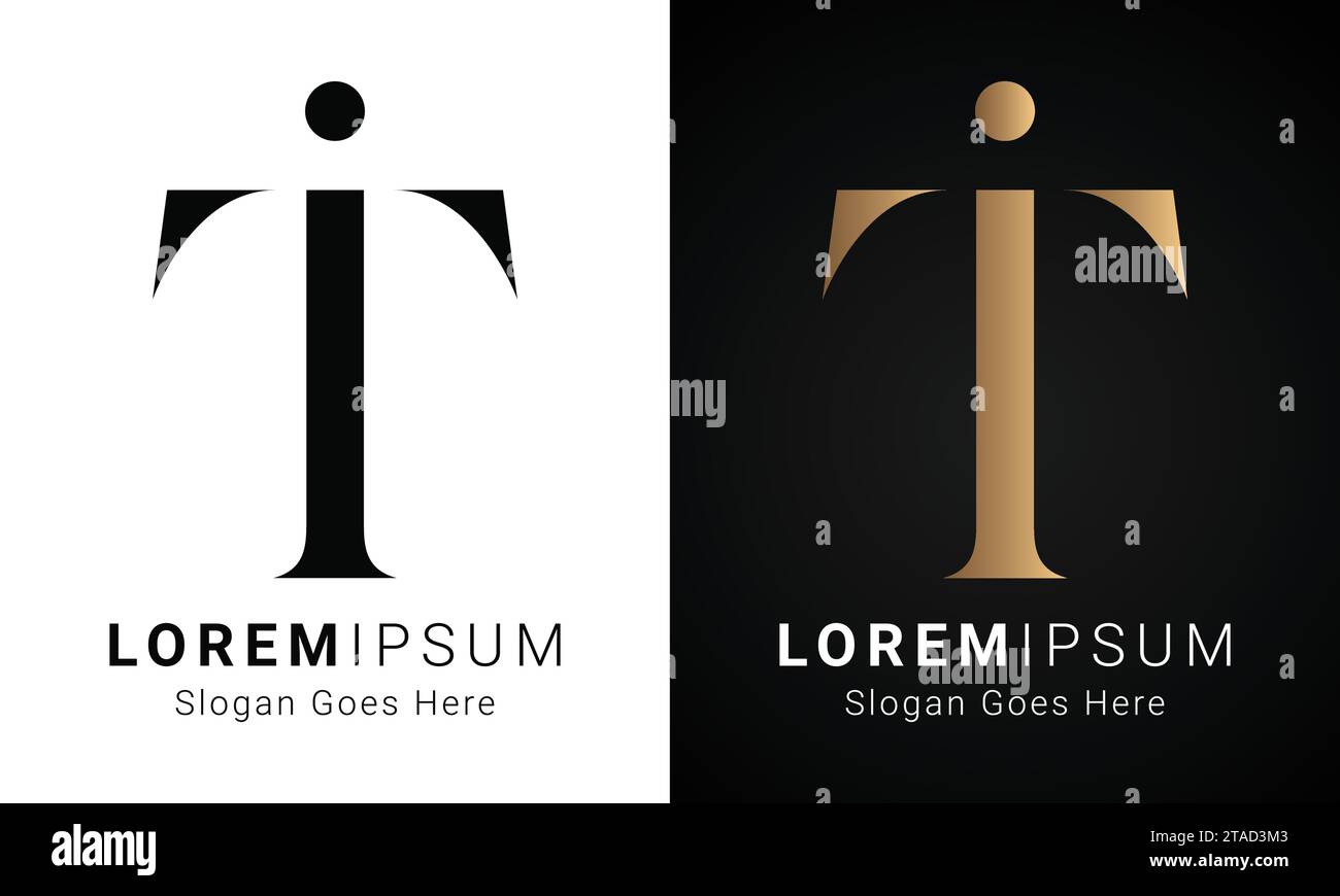 Luxury Initial IT or TI Monogram Text Letter Logo Design Stock Vector Image & Art - Alamy