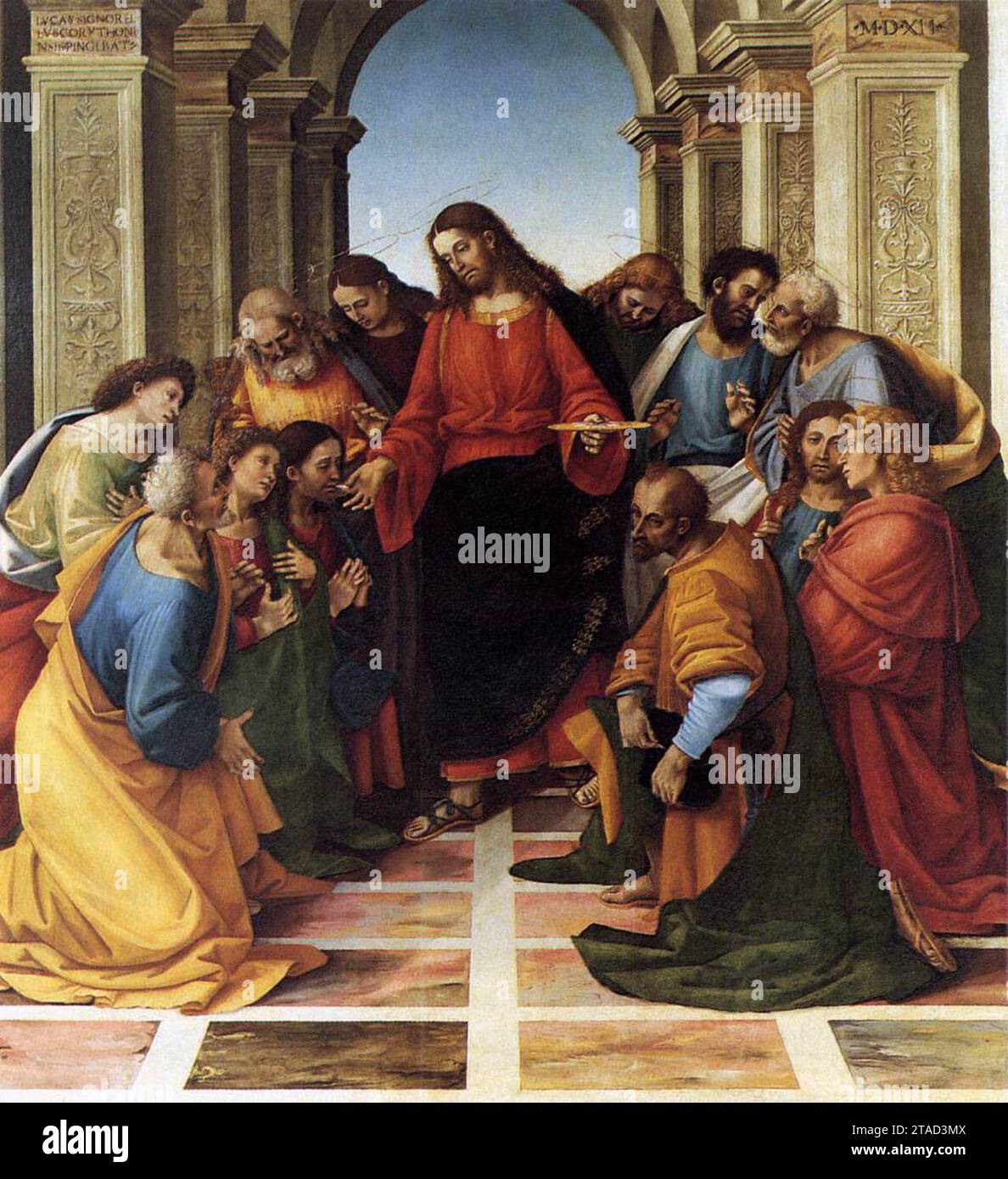 Communion of the Apostles 1512 by Luca Signorelli Stock Photo - Alamy