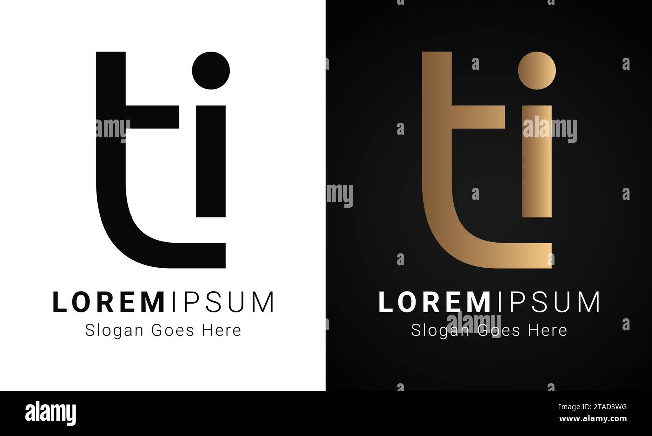 Ti letter design hi-res stock photography and images - Alamy