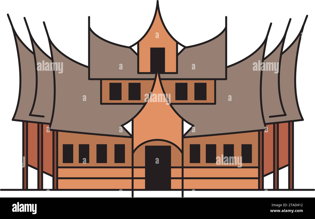 pagaruyung palace illustration Stock Vector Image & Art - Alamy