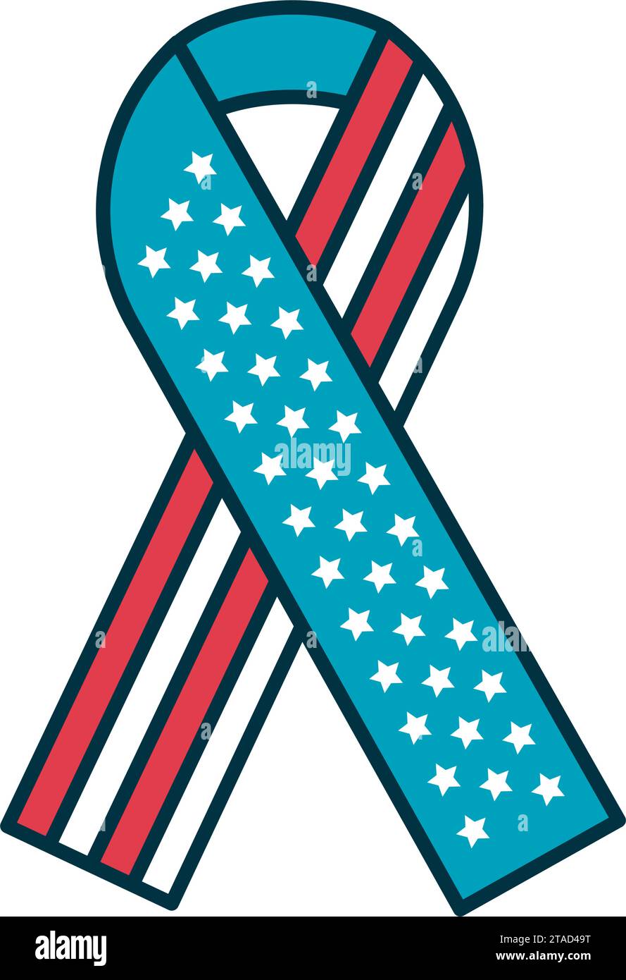 usa flag ribbon Stock Vector Image & Art - Alamy