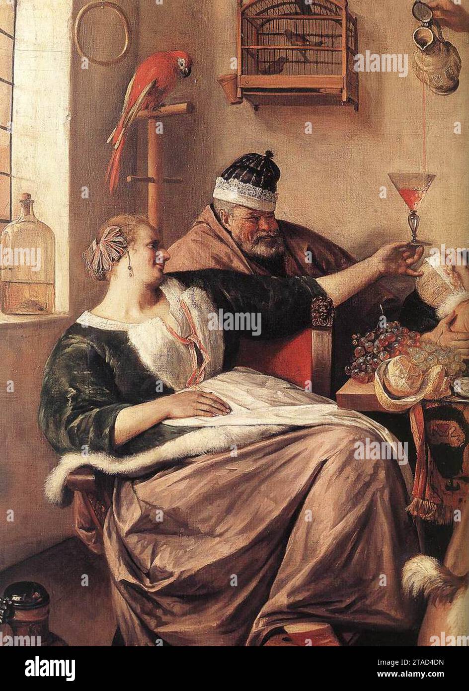 'As the Old Sing, So Pipe the Young' (detail) 1668-70 by Jan Steen ...