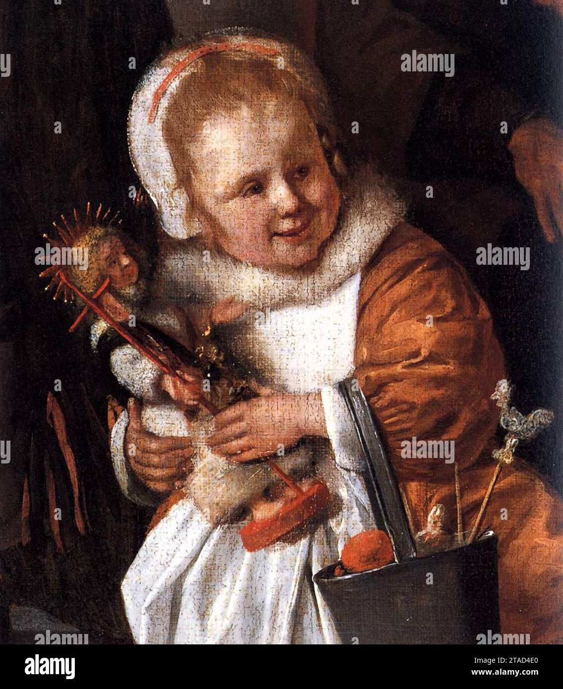 The Feast of St. Nicholas (detail) 1665-68 by Jan Steen Stock Photo - Alamy