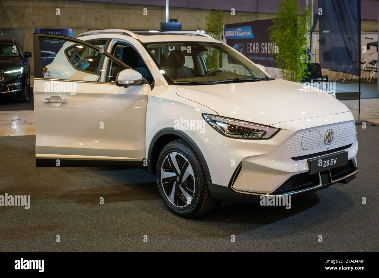 MG ZS EV electric car at ECAR SHOW - Hybrid and Electric Motor Show ...