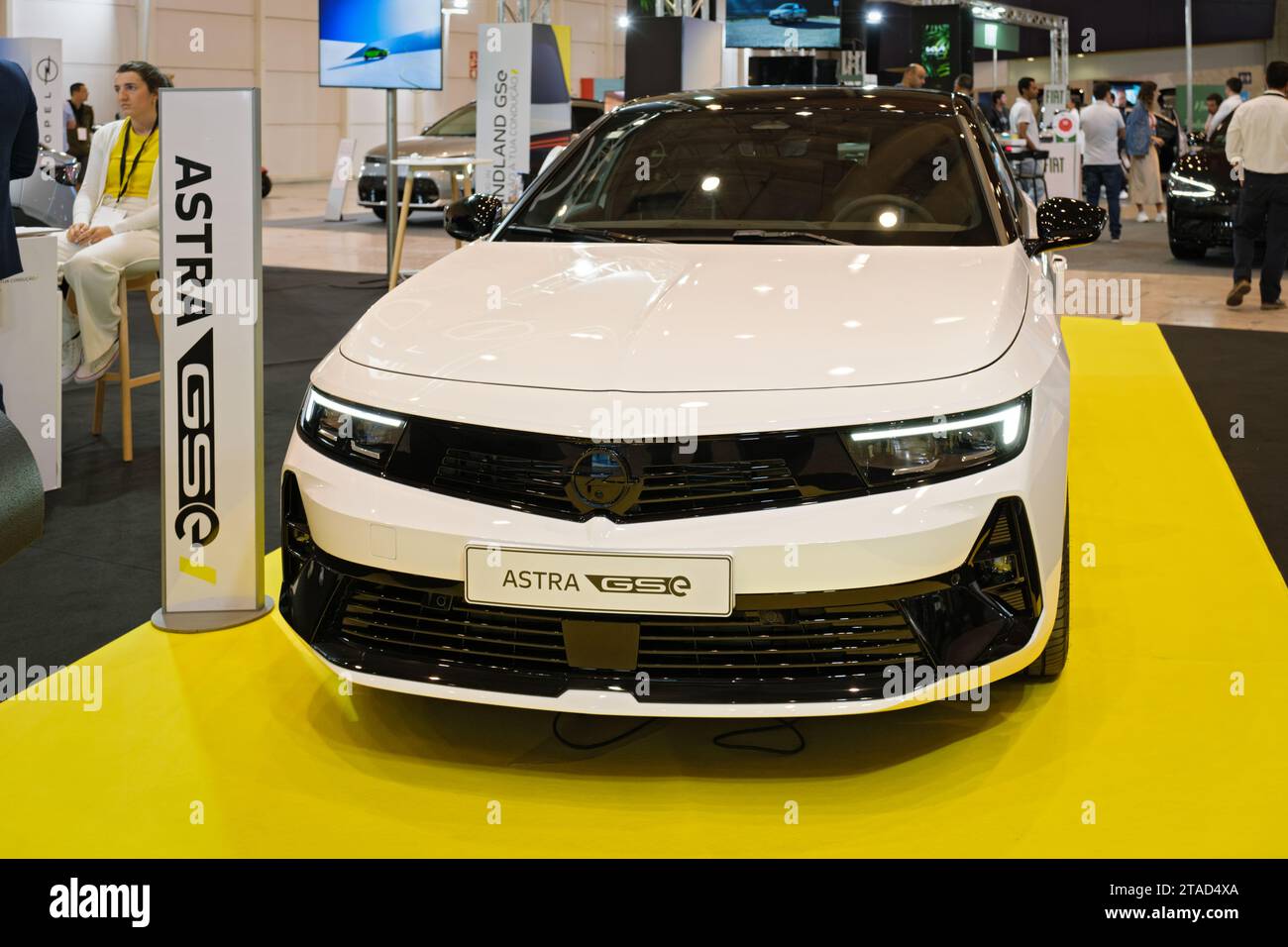 Opel Astra Grand Sport electric GSe car at ECAR SHOW - Hybrid and ...