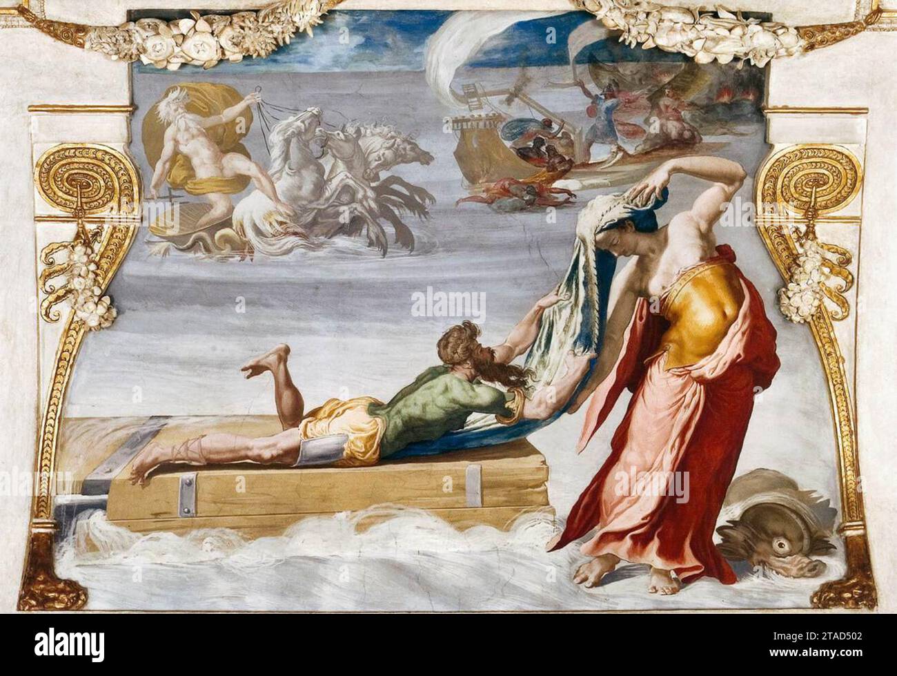 Odysseus and Ino Leucothea (scene 8) 1550-51 by Pellegrino Tibaldi ...