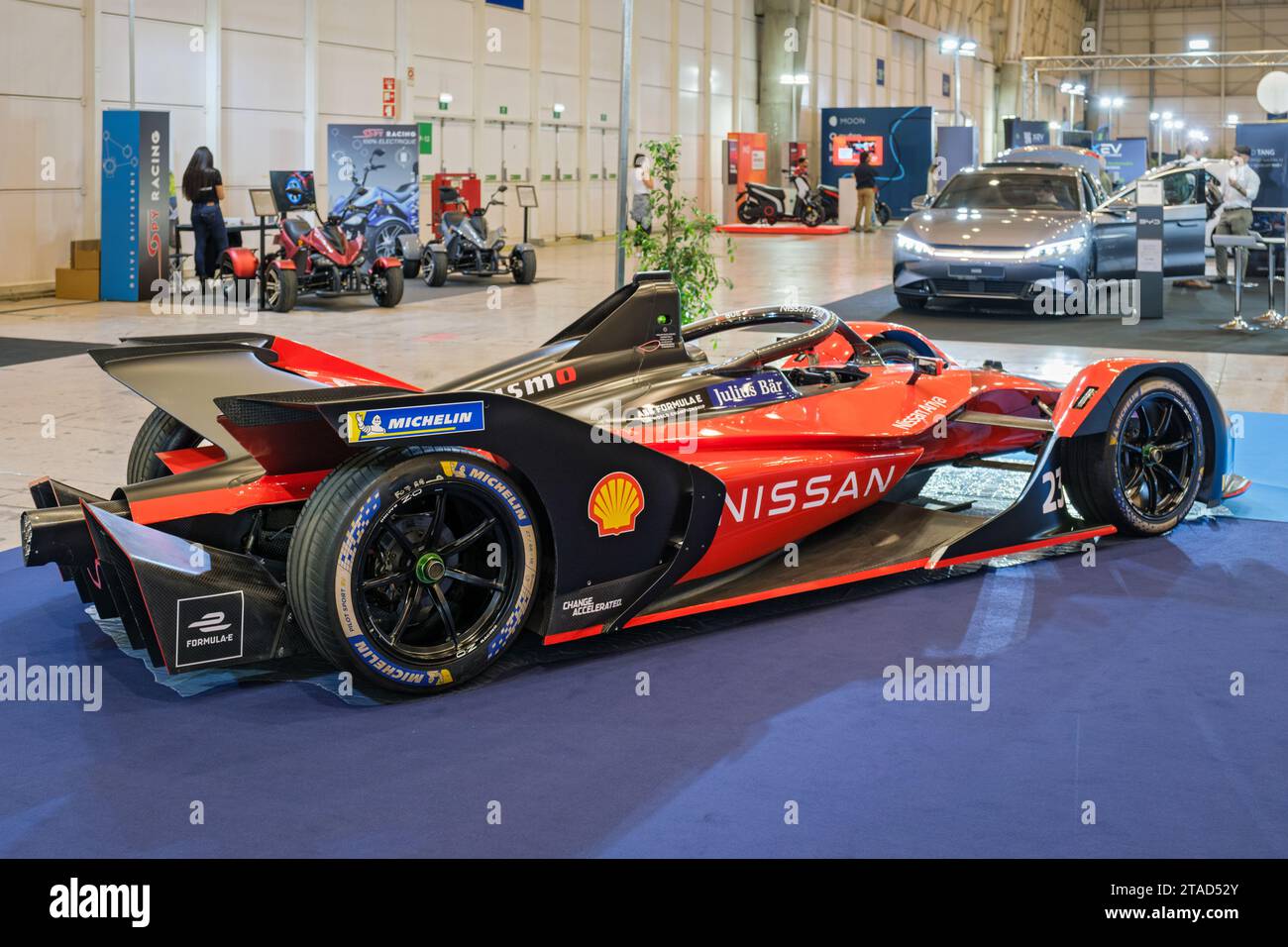 Nissan Formula E electric racing race car at ECAR SHOW - Hybrid and ...