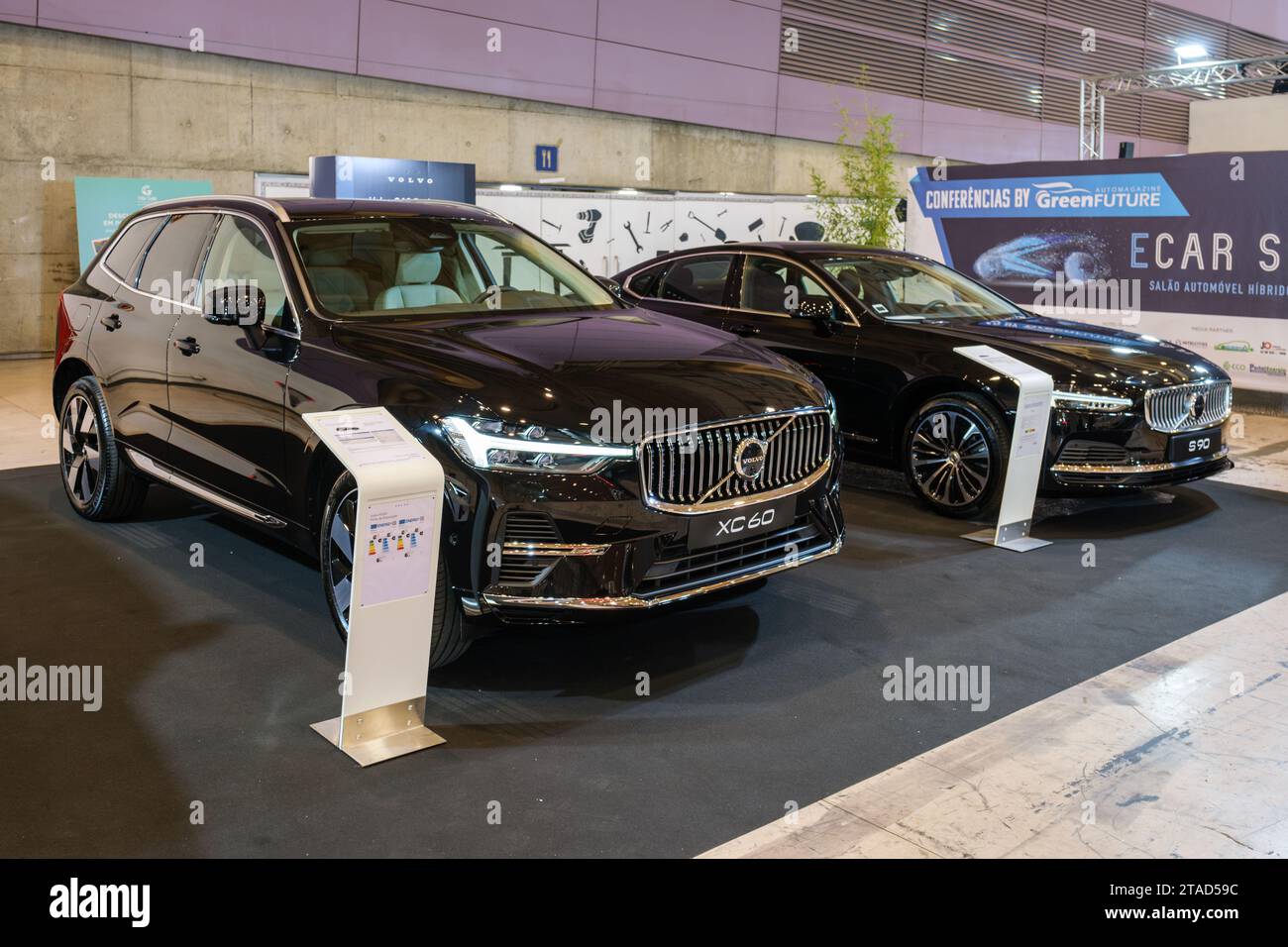 Volvo XC60 and Volvo S90 hybrid electric cars at ECAR SHOW - Hybrid and ...