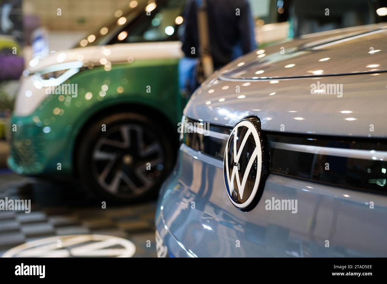 VW car logo emblem close up Stock Photo - Alamy