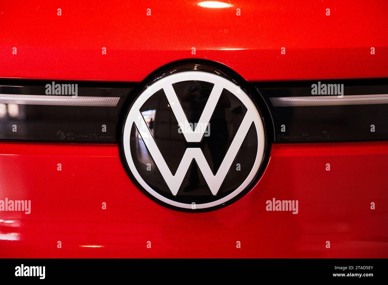 VW car logo emblem close up Stock Photo - Alamy