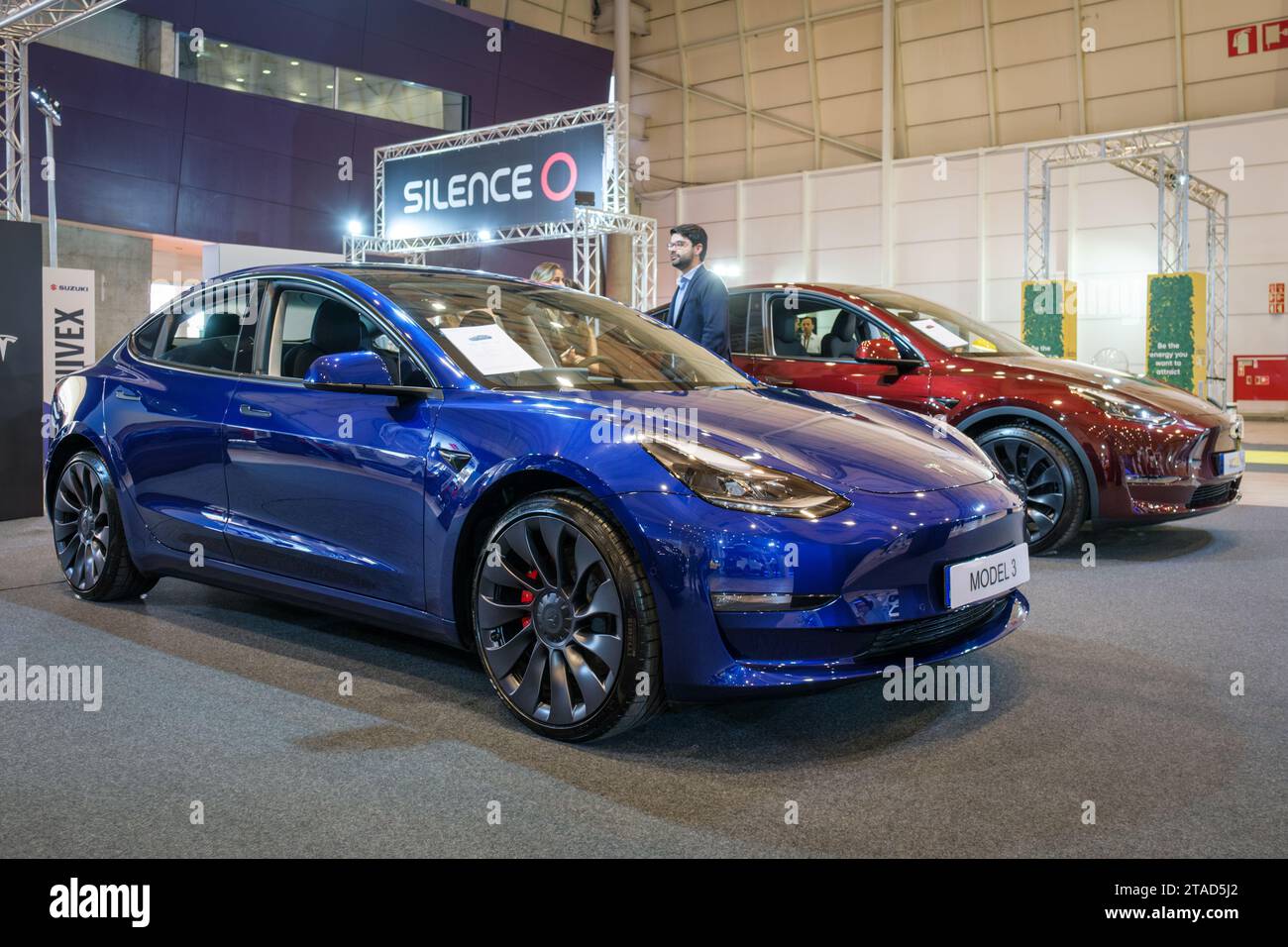 Tesla Model 3 and Model Y electric car at ECAR SHOW - Hybrid and ...