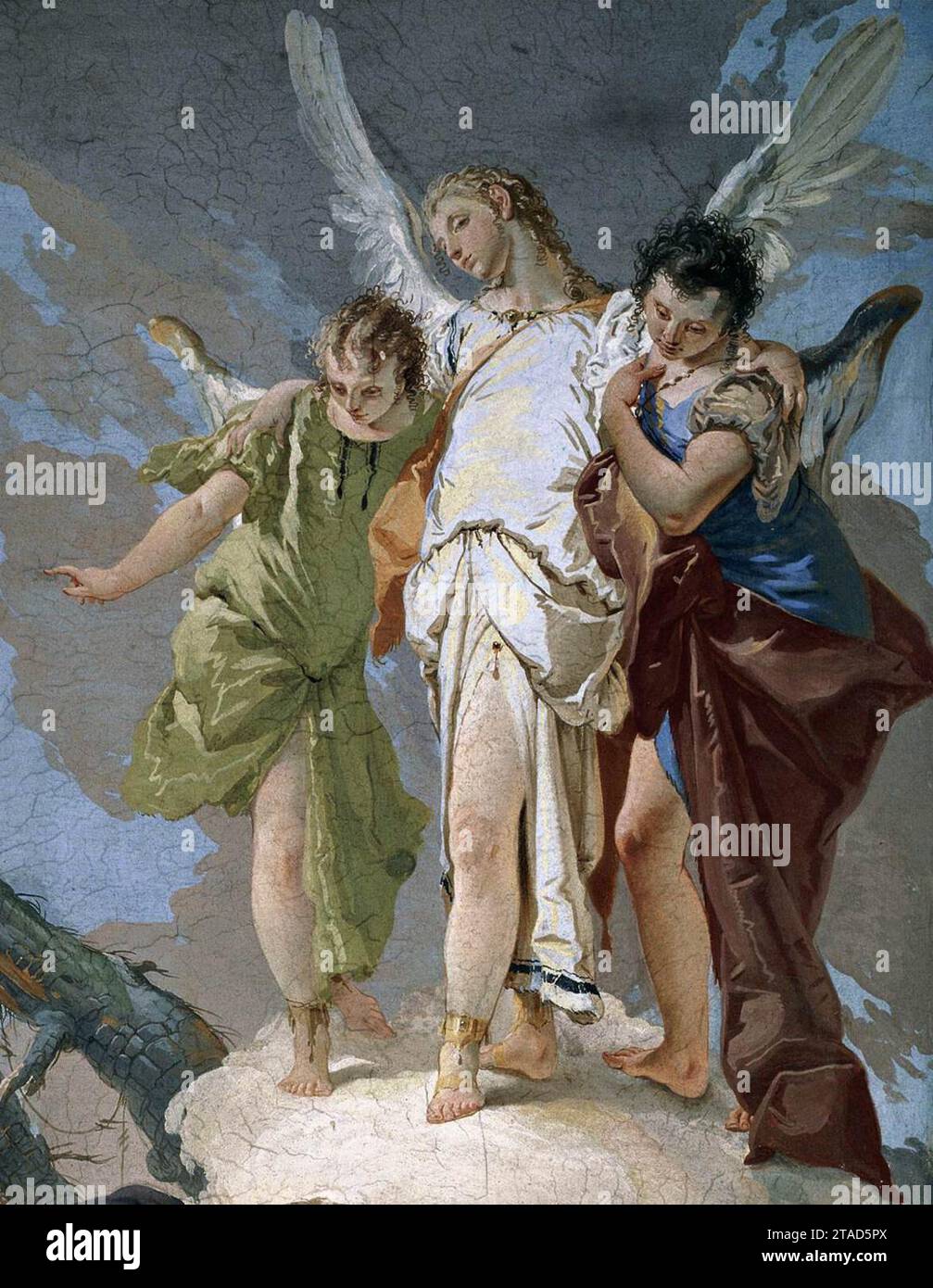The Three Angels Appearing to Abraham (detail) 1724-29 by Giovanni ...