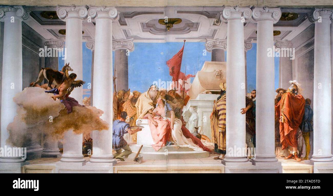 The Sacrifice of Iphigenia 1757 by Giovanni Battista Tiepolo Stock ...