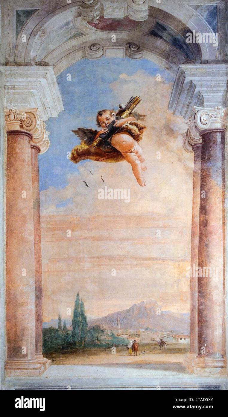 Landscape with Cupid 1757 by Giovanni Battista Tiepolo Stock Photo - Alamy