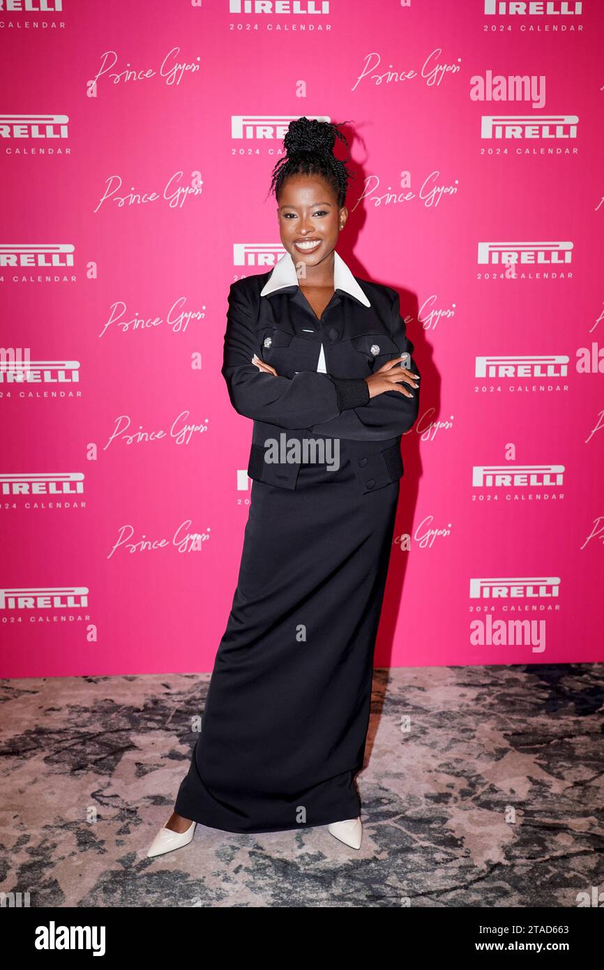 Amanda Gorman arrives for the 2024 Pirelli calendar launch in London ...