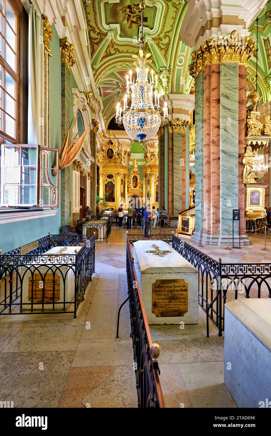 St. Petersburg Russia. Peter and Paul Cathedral at Peter and Paul ...