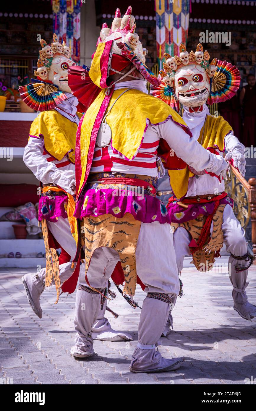 Cham dance performed by monks at Ladakh Jo Khang Temple, Leh, Ladakh ...