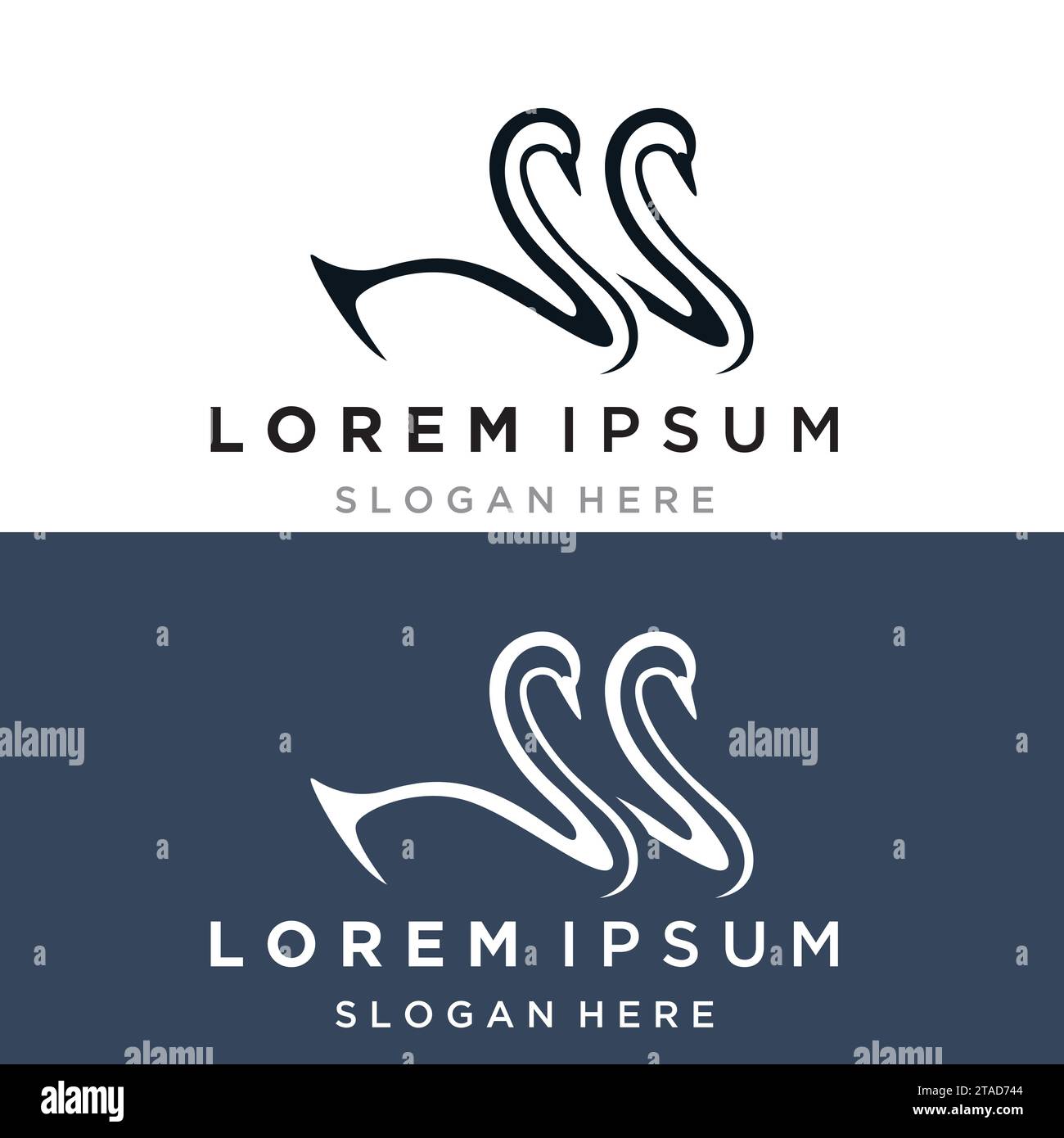 Swan logo icon vector illustration design template.elegant Flying swan ...