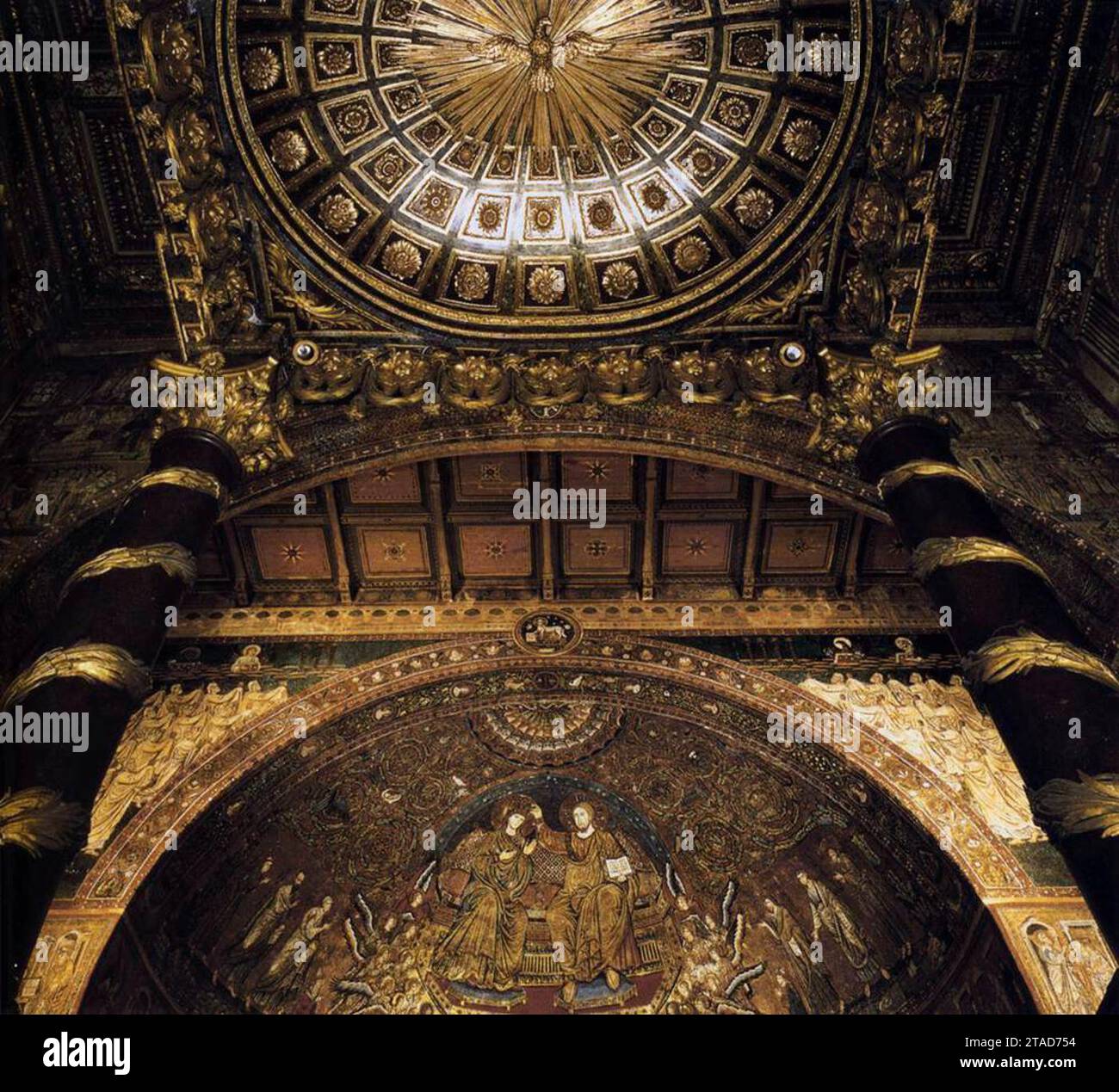 View of the apse calotte 1296 (completed) by Jacopo Torriti Stock Photo ...