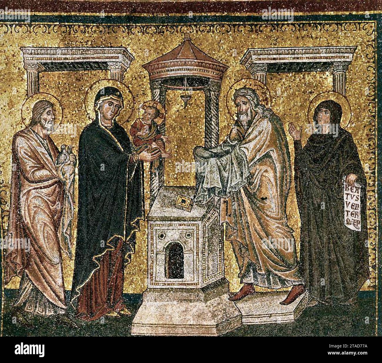 Apse mosaic, window level: 4. Presentation in the Temple 1296 ...
