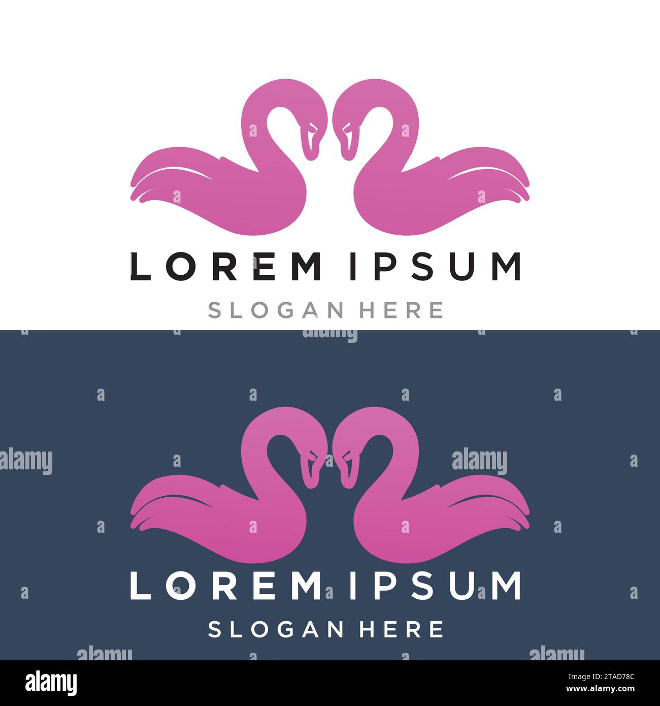 Swan logo icon vector illustration design template.elegant Flying swan ...