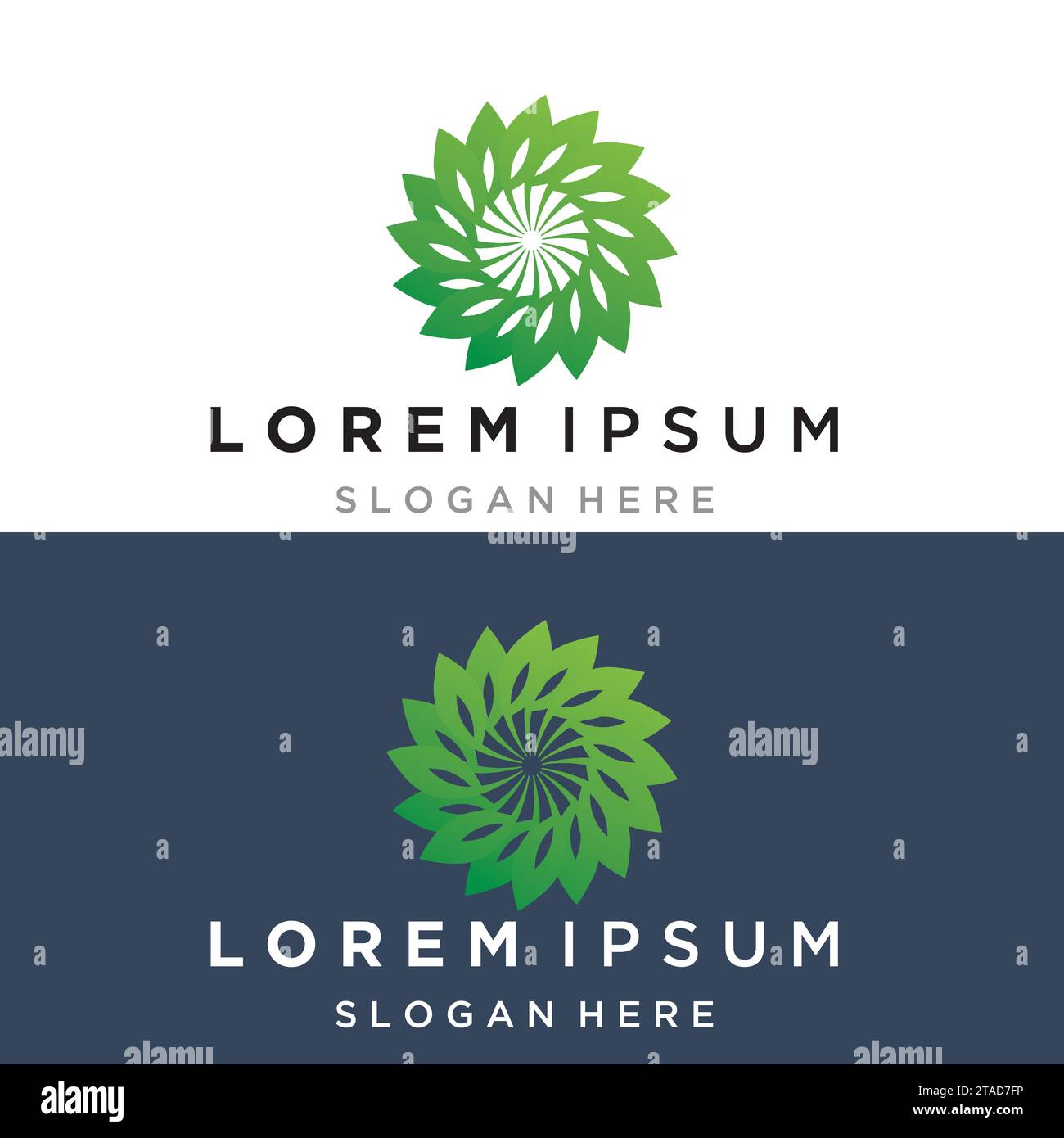 Flower logo. The circular logo. Logo of the flower. Stylized flower ...