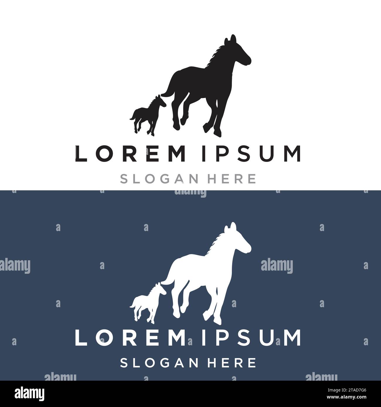 Horse logo template vector Stock Vector Images - Alamy
