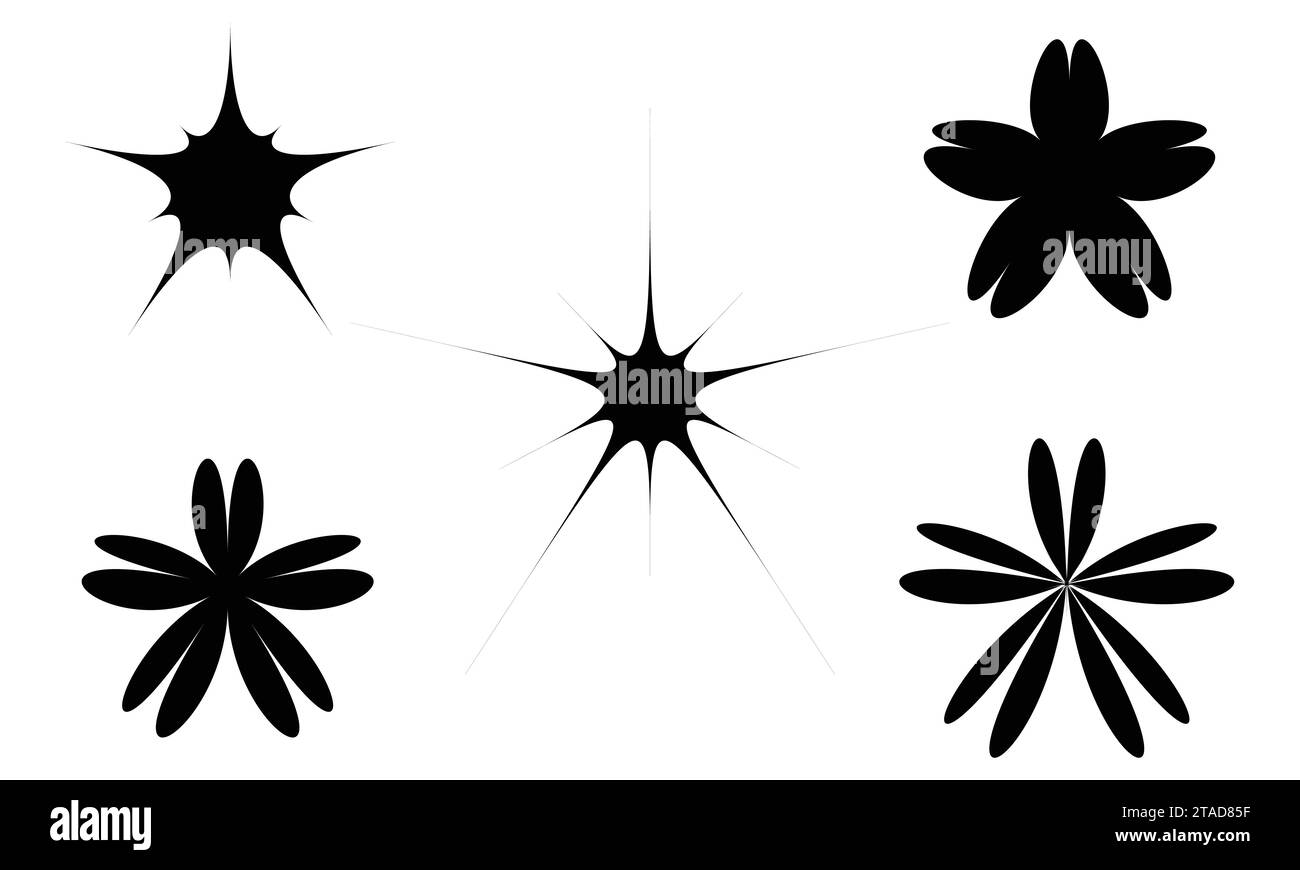 Set Of Star Vector Shapes Stock Vector Image & Art - Alamy