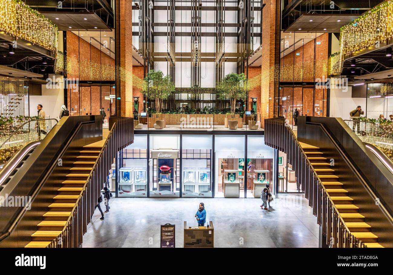 Interiors of Battersea Power Station Development London UK Stock Photo ...