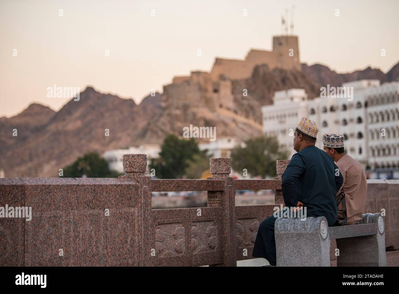 Muscat, Oman - March 05,2019 : Local people on the streets of old town ...
