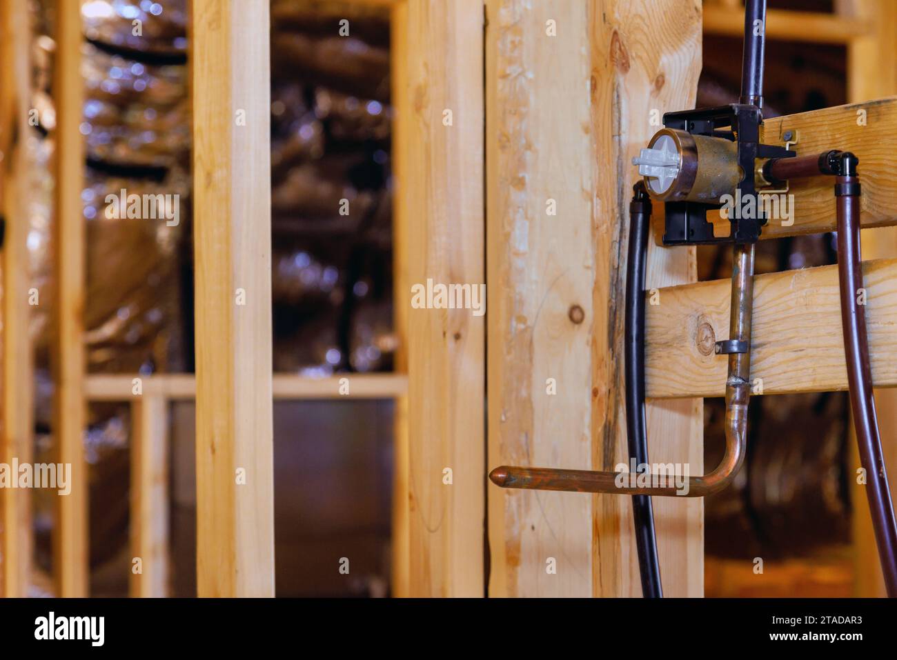 Tub shower rough valve under wall plumbing connection for bathroom pipe ...