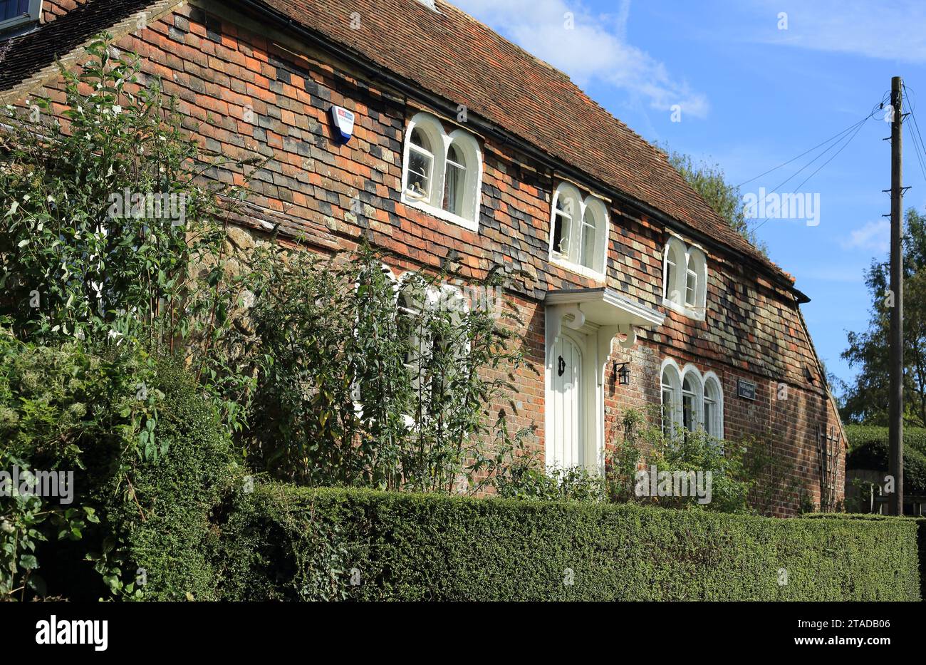 Old Kingsland Cottage with peg tiles and arched dering windows on ...