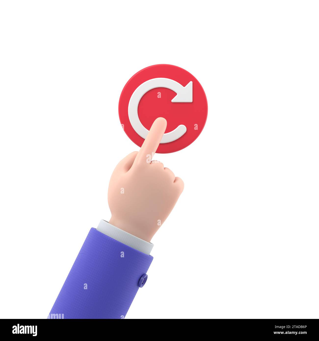 Cartoon hand push big Cut Out Stock Images & Pictures - Alamy