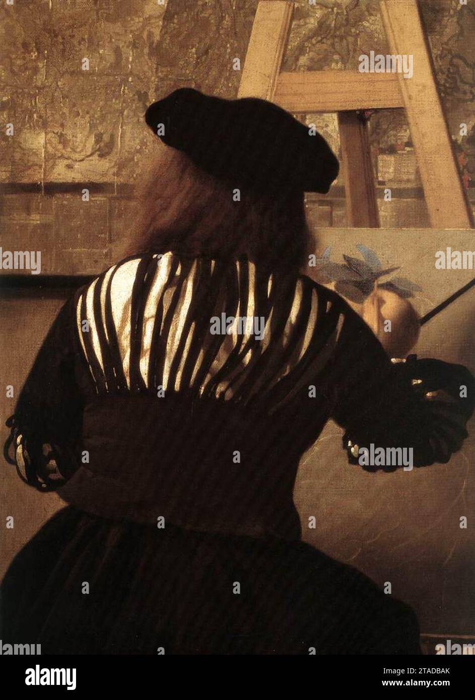 The Art of Painting (detail) 1665-67 by Johannes Vermeer Stock Photo ...