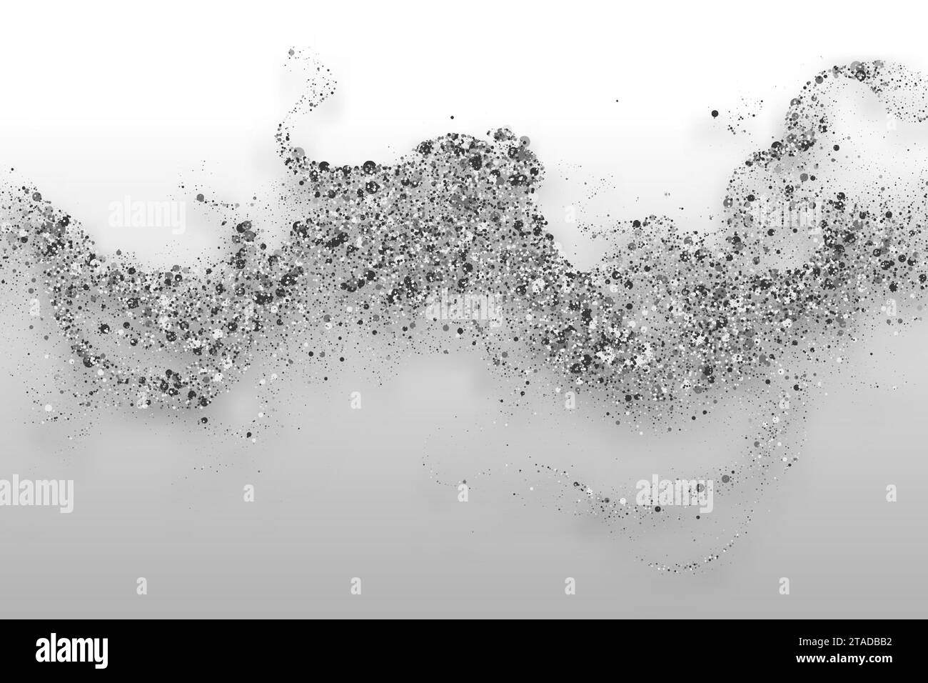 Sparkling silver glitter stream. Abstract vector illustration of silver glitter flow. Festive ...
