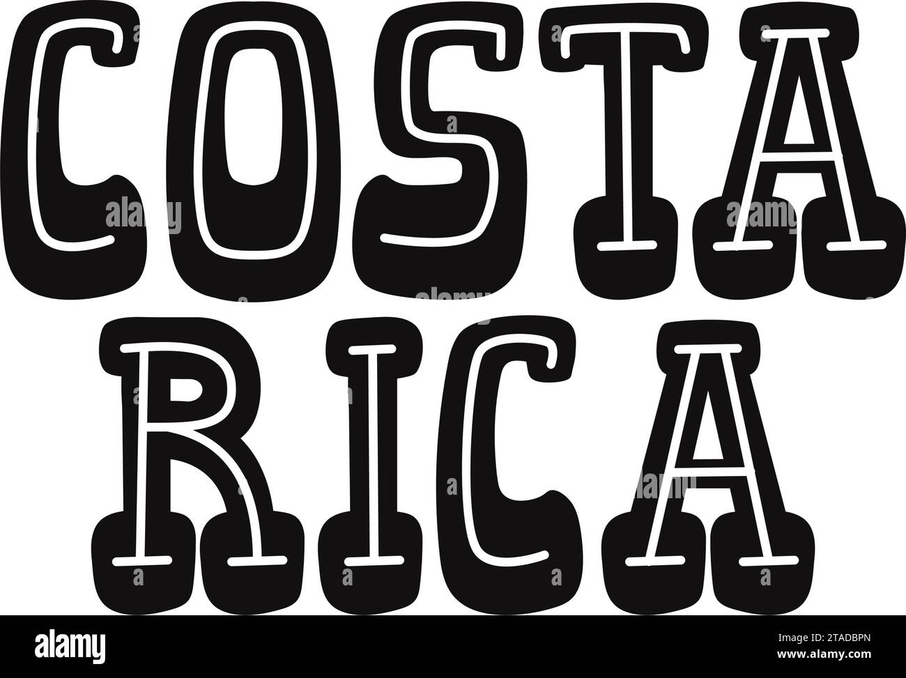 costa rica country lettering Stock Vector Image & Art - Alamy