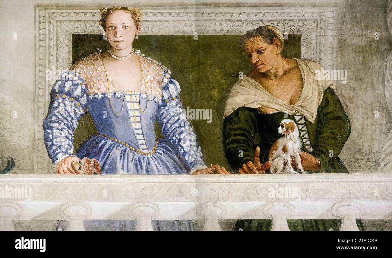 Figures behind the Parapet 1560-61 by Paolo Veronese Stock Photo - Alamy
